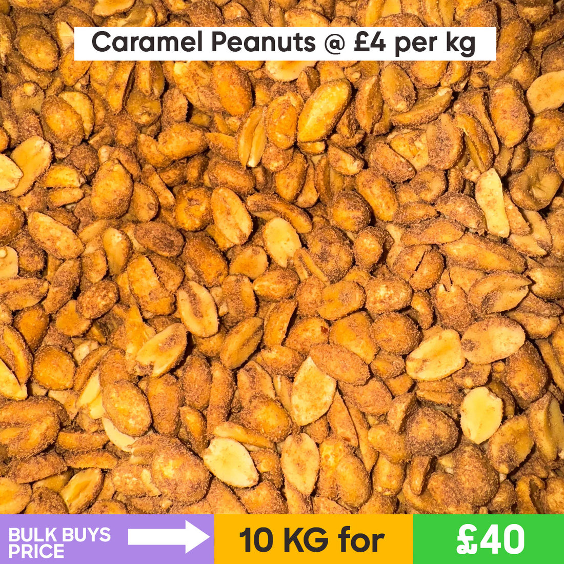 Caramel Peanuts (roasted no salt) (10KG)- Bulk Buys – The Whole Food Guys
